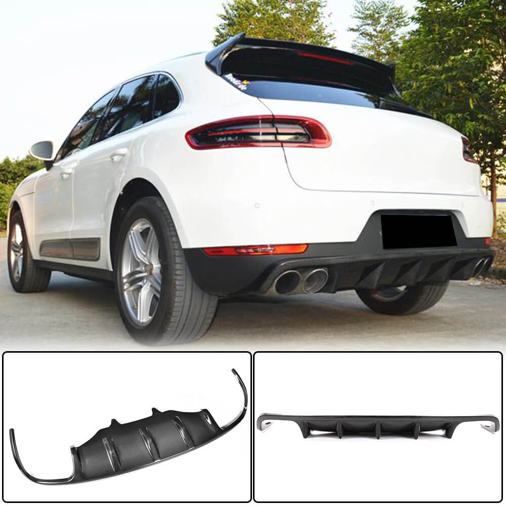 Porsche Macan Carbon Fiber Rear Bumper Diffuser | Exterior Accessories ...