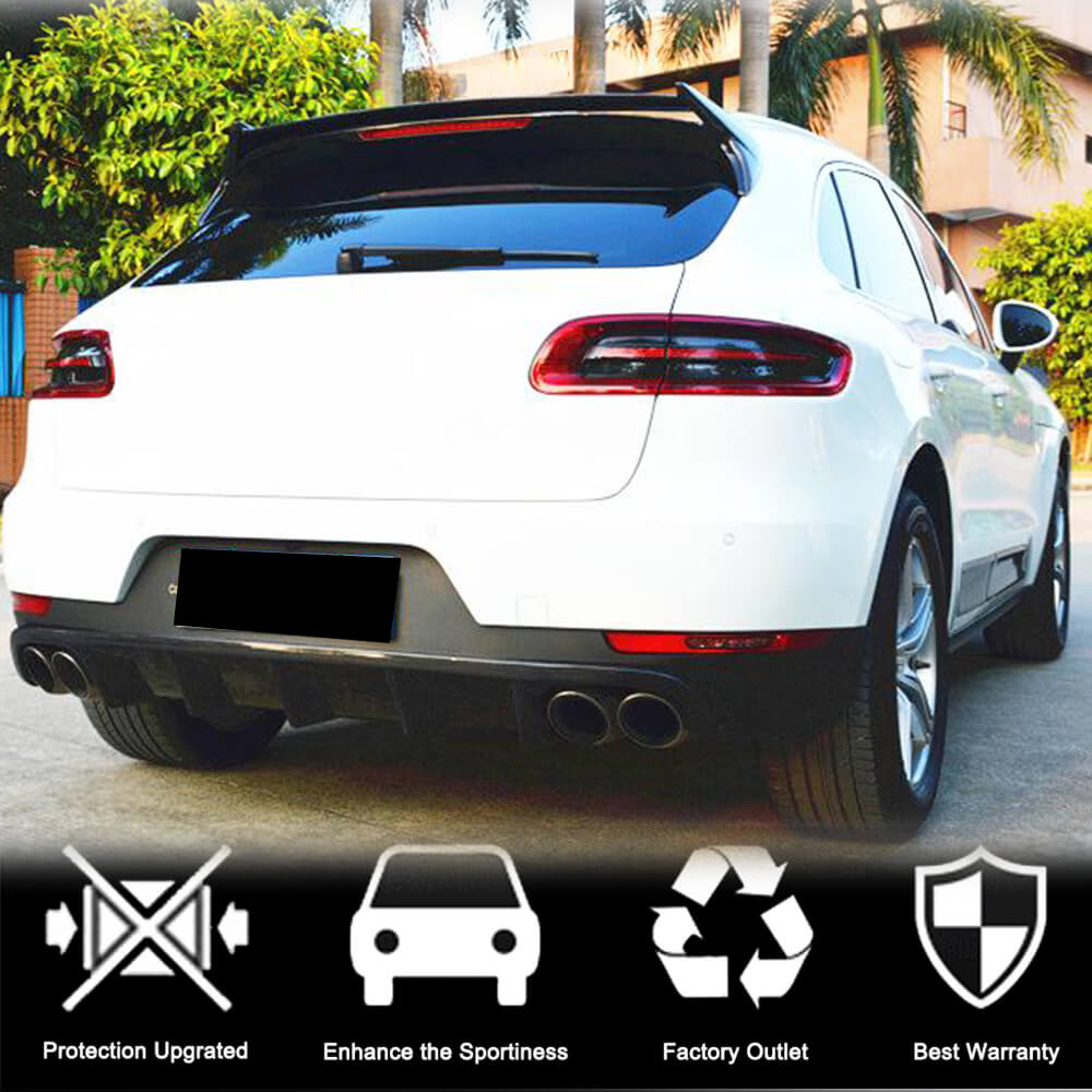 Porsche Macan Carbon Fiber Rear Bumper Diffuser | Exterior Accessories ...