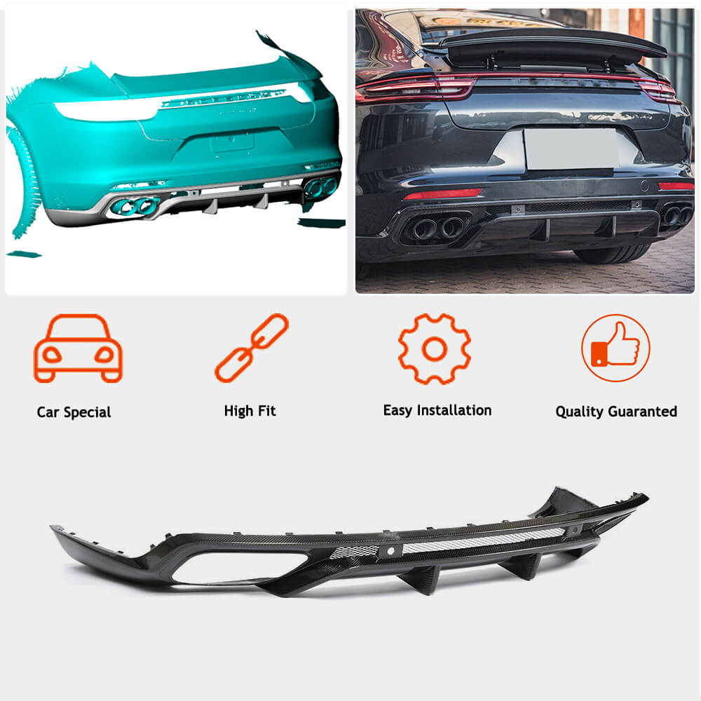 Porsche Panamera 971 Carbon Fiber Rear Bumper Diffuser | Exterior Mods ...