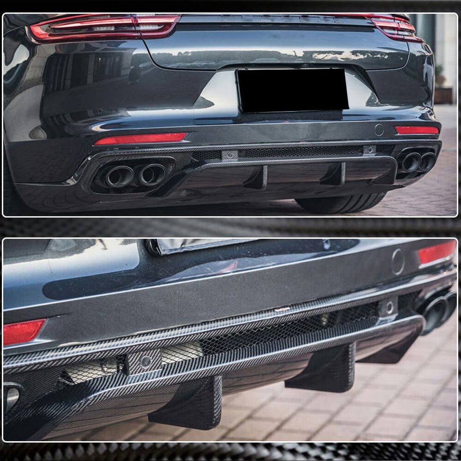 Porsche Panamera 971 Carbon Fiber Rear Bumper Diffuser | Exterior Mods