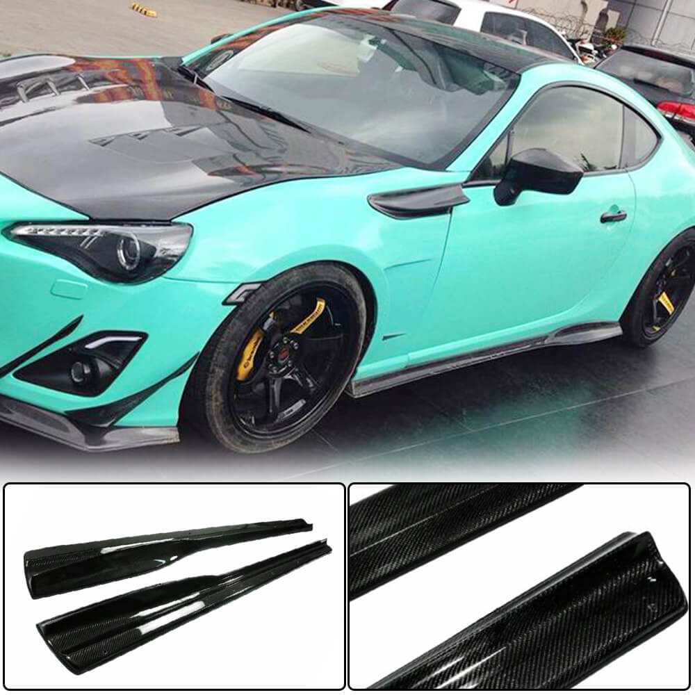 Subaru BRZ Toyota FT86 GT86 Carbon Fiber Side Skirts Extension Lip