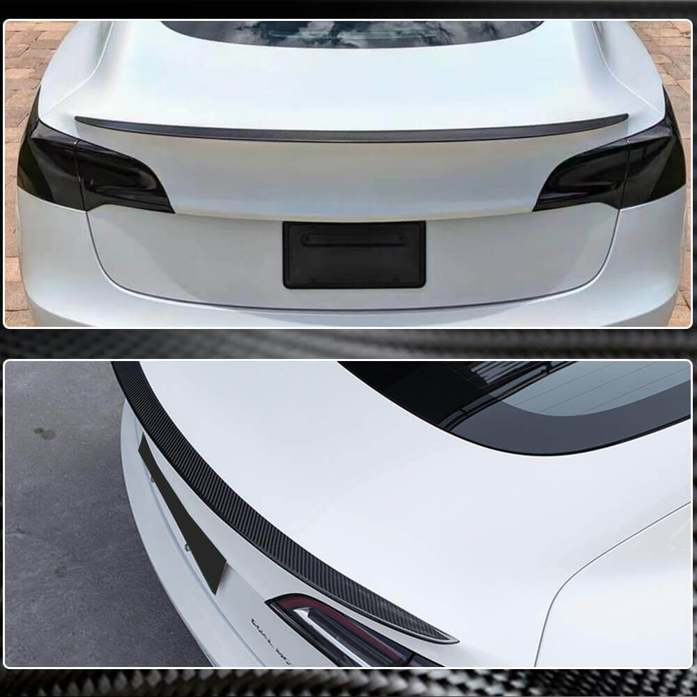 Tesla Model 3 Carbon Fiber Performance Rear Trunk Boot Spoiler Wing Lip