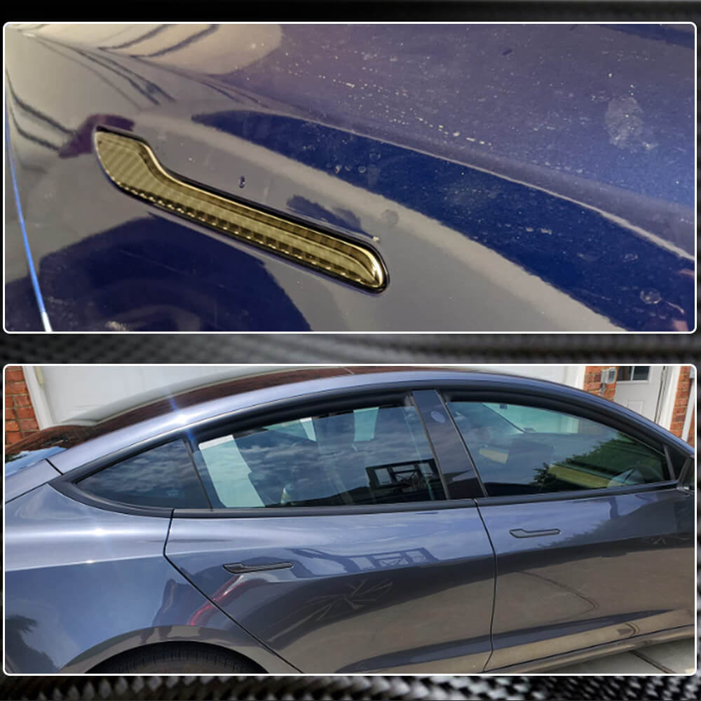 Tesla Model 3 Dry Carbon Fiber Door Handle Cover | Exterior Accessories