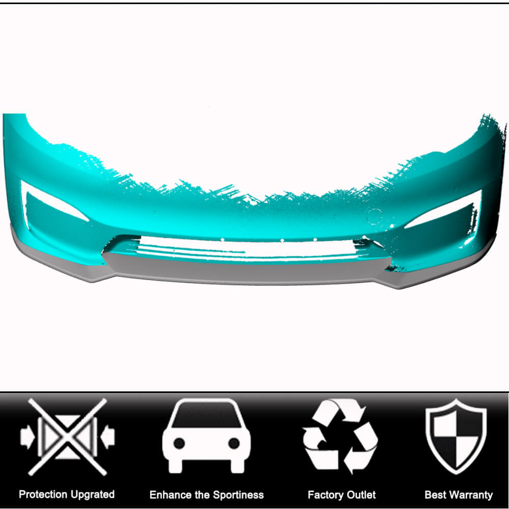 Tesla Model S Carbon Fiber Front Bumper Lip | Custom, Top Fit