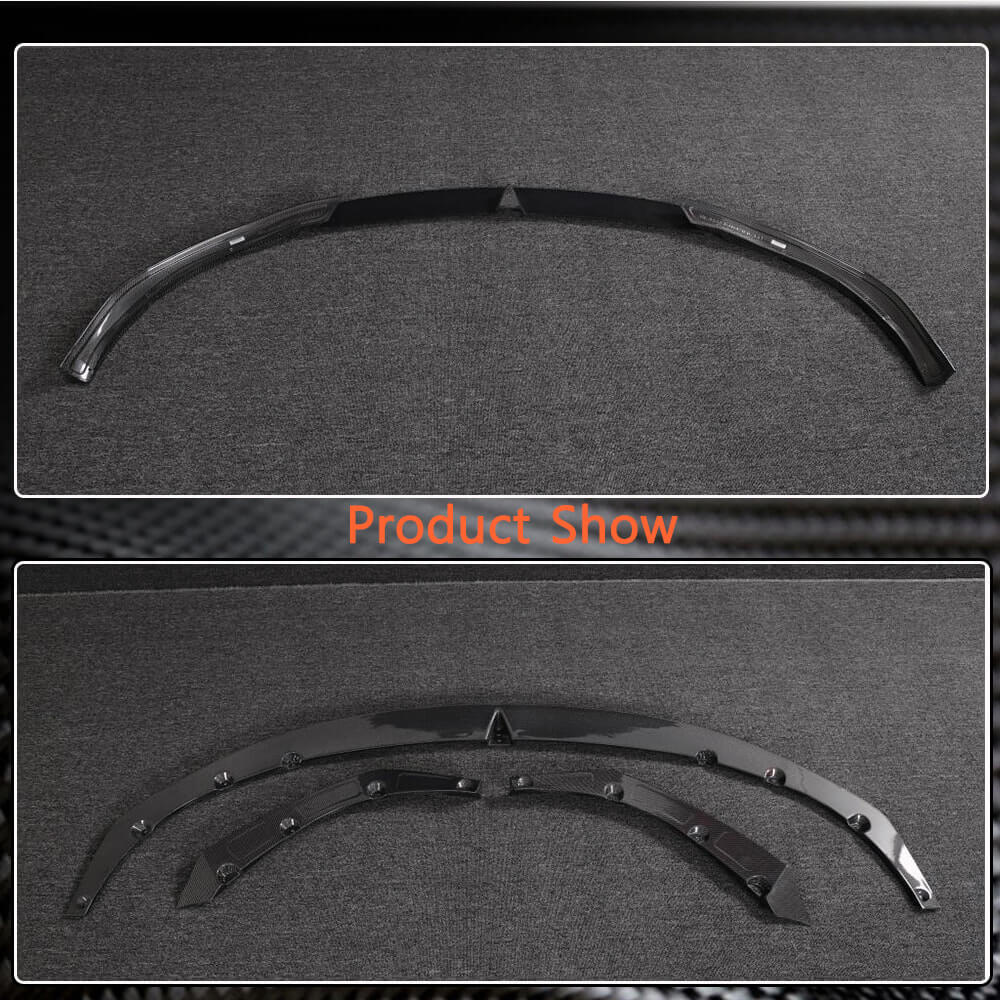 Tesla Model S Carbon Fiber Front Bumper Lip | Custom, Top Fit