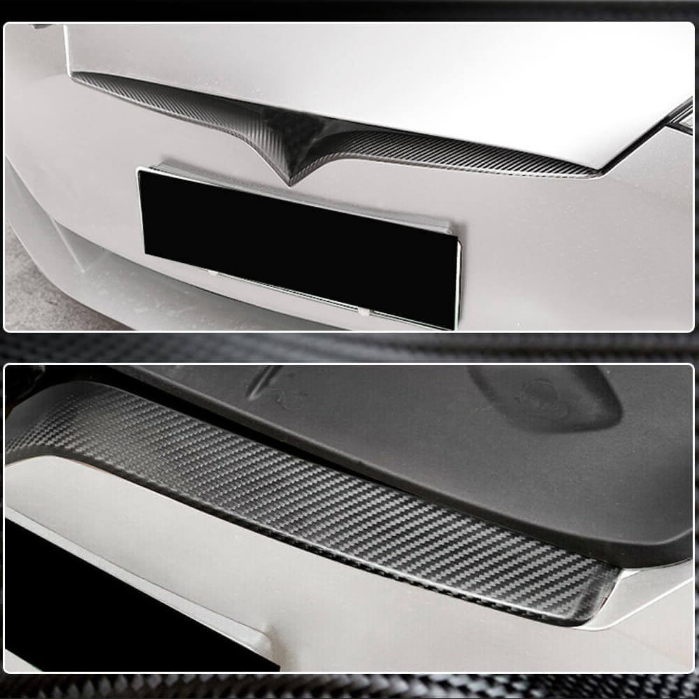 Tesla Model S Carbon Fiber Front Grille Frame Cover | Exterior Mods ...