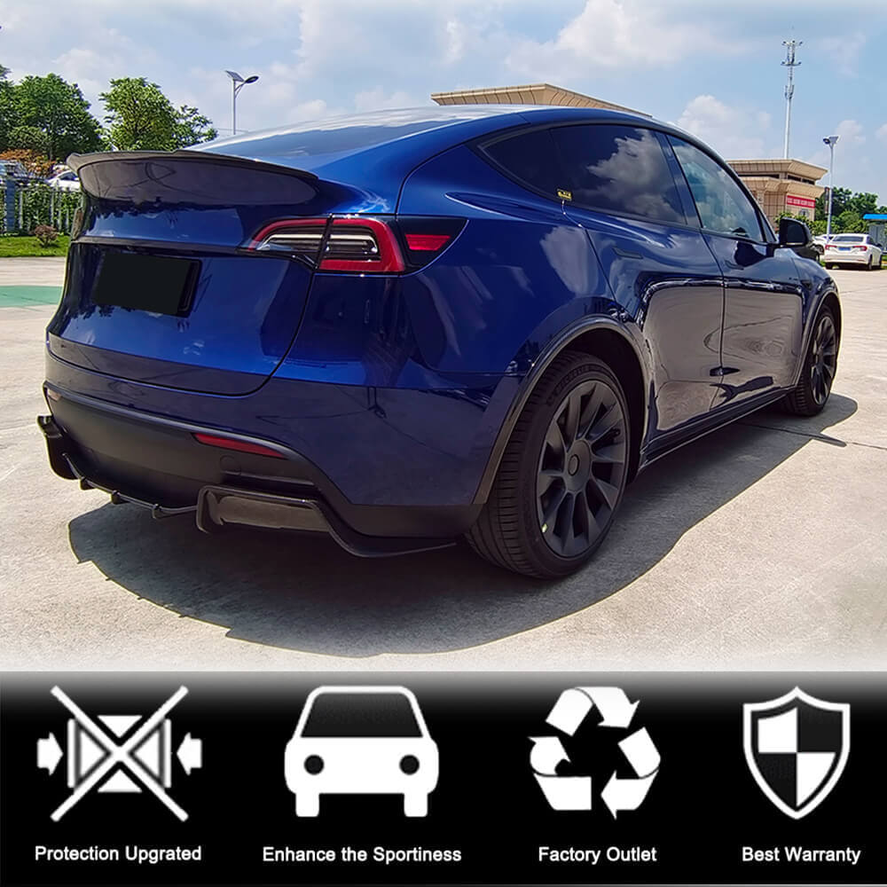 Tesla Model Y Dry Carbon Fiber Rear Bumper Diffuser | Exterior Mods