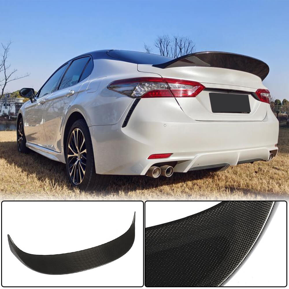 Toyota Camry Carbon Fiber Rear Trunk Spoiler Wing Lip | Exterior Mods