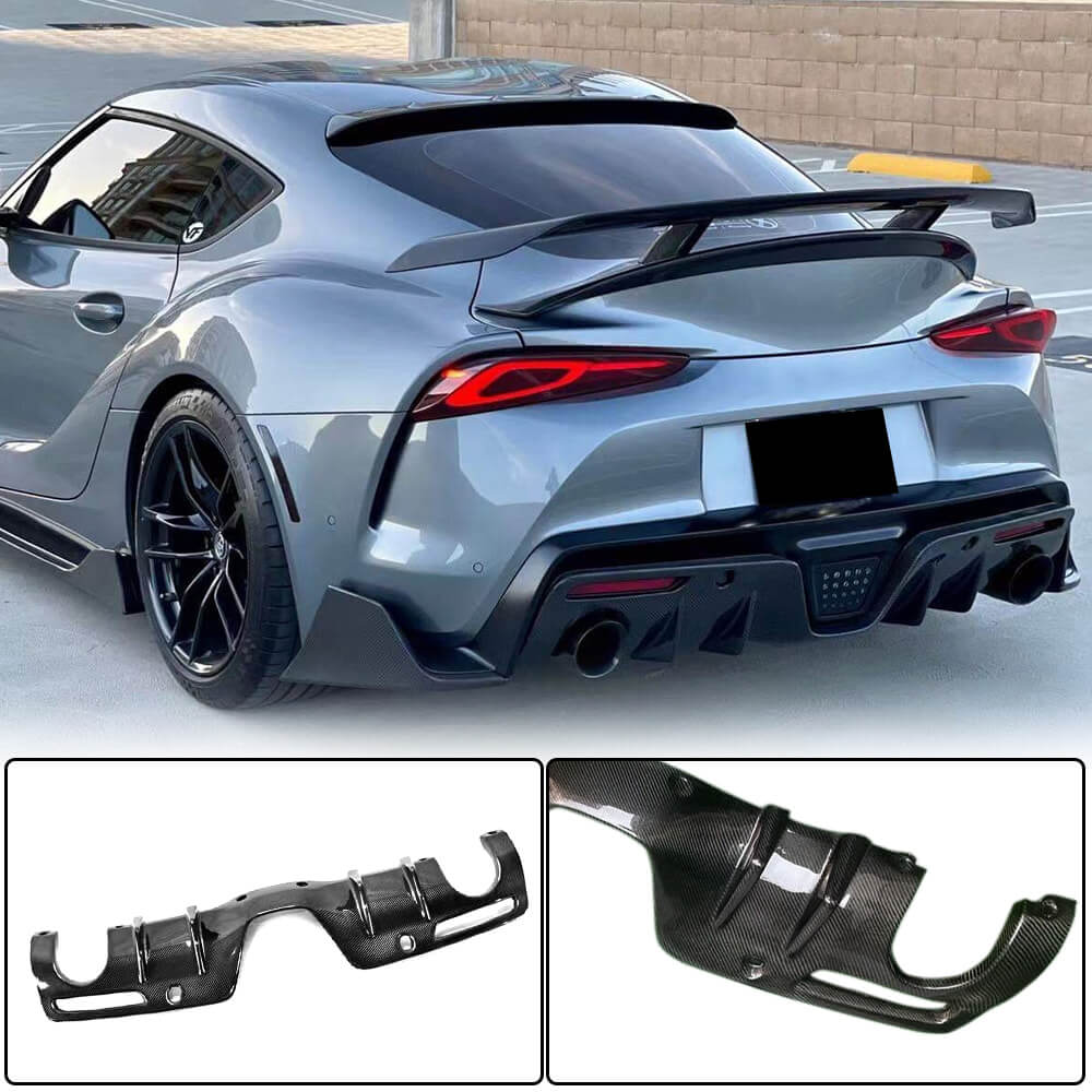 Toyota GR Supra A90 A91 Carbon Fiber Rear Bumper Diffuser Valance Lip ...