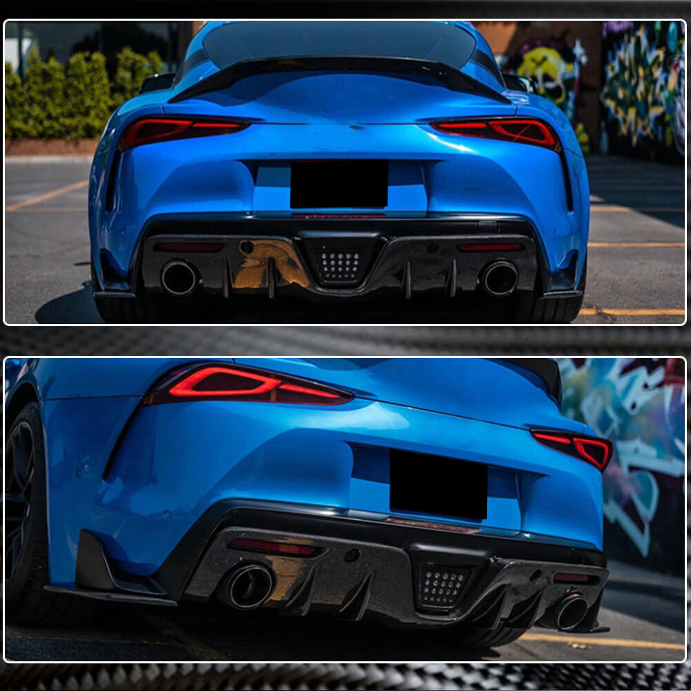 Toyota GR Supra A90 A91 Carbon Fiber Rear Bumper Diffuser Valance Lip