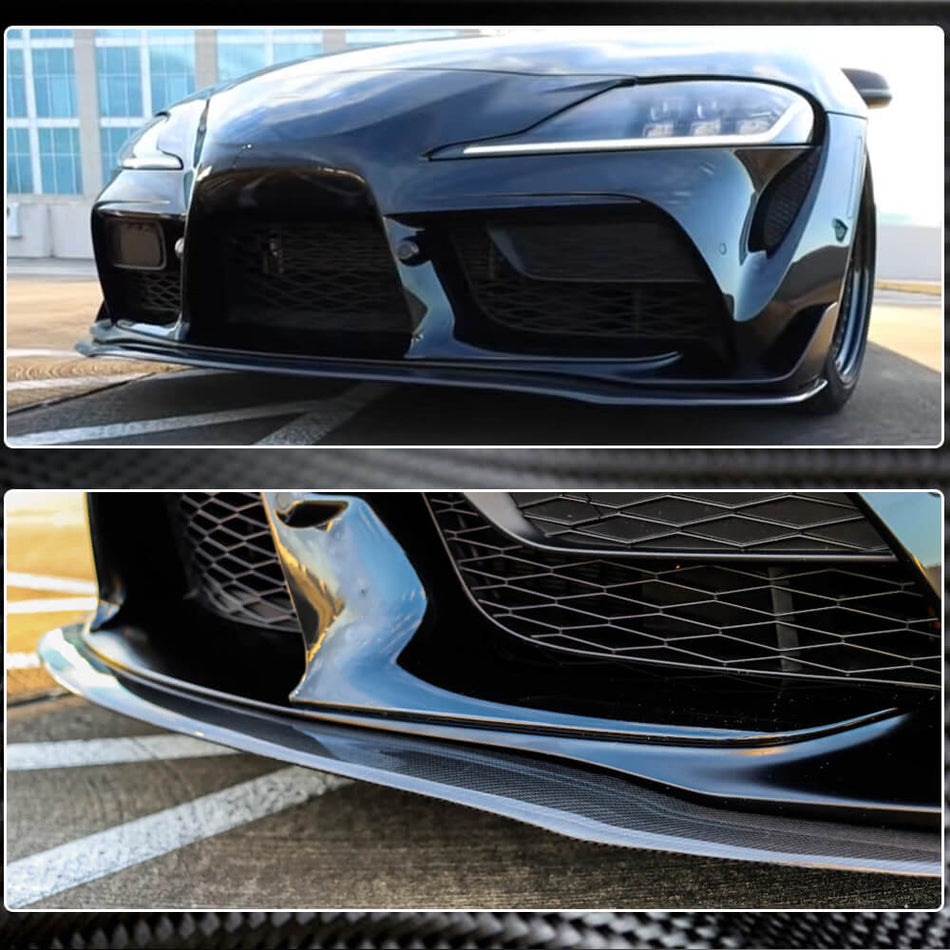 Toyota GR Supra A90 Carbon Fiber Front Lip Spoiler | Exterior Mods