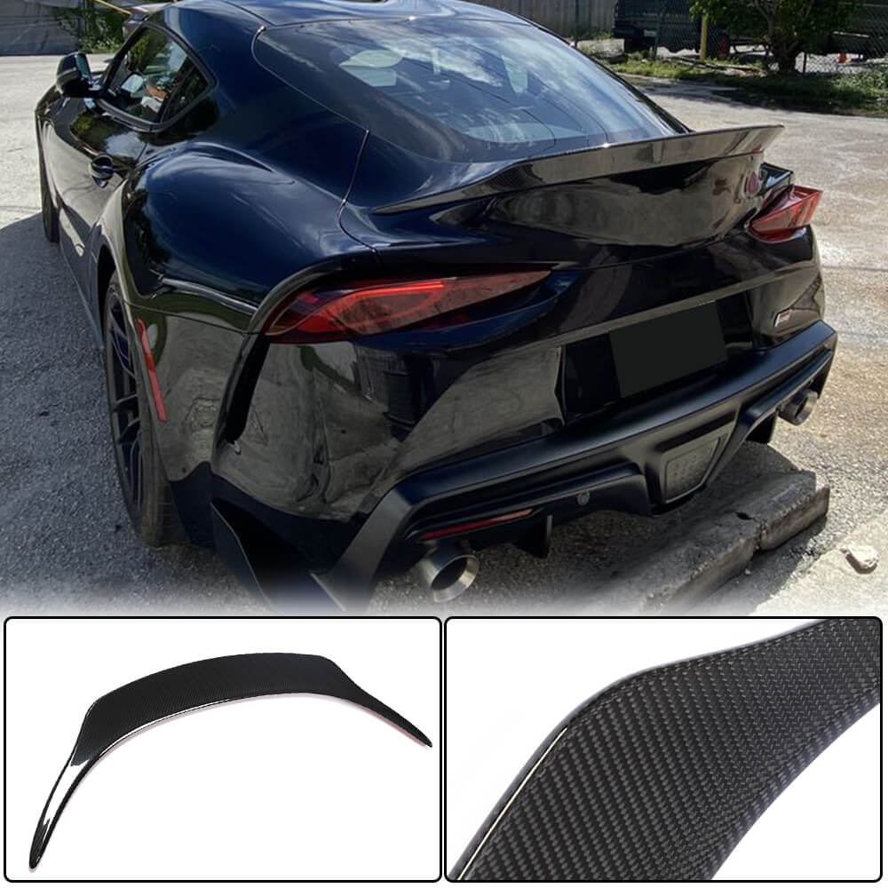 Toyota GR Supra MK5 Dry Carbon Fiber Rear Trunk Lid Spoiler Wing Lip
