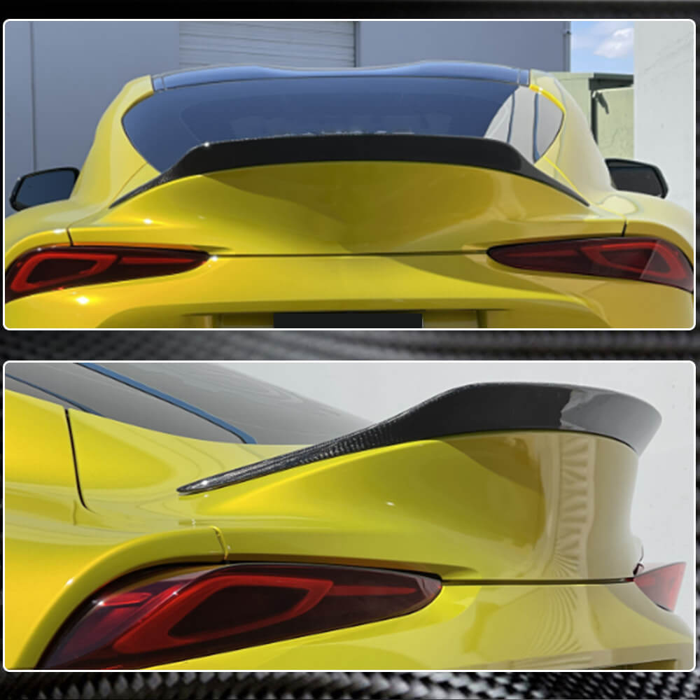 Toyota GR Supra MK5 Dry Carbon Fiber Rear Trunk Lid Spoiler Wing Lip