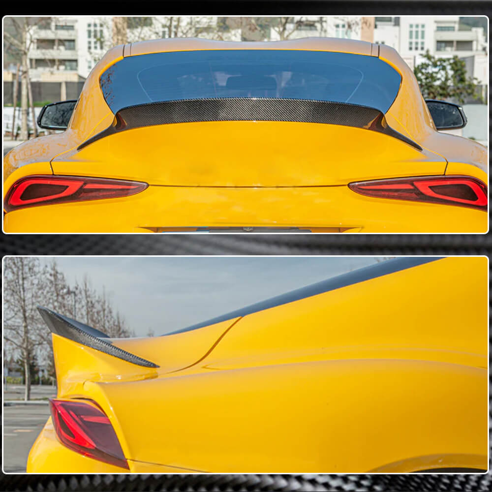 Toyota GR Supra MK5 Dry Carbon Fiber Rear Trunk Lid Spoiler Wing Lip