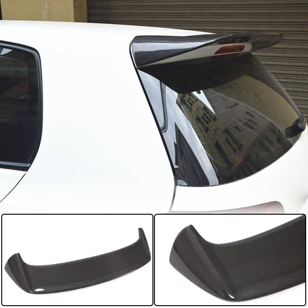 Volkswagen Golf 6 MK6 Carbon Fiber Rear Roof Spoiler Window Wing Lip