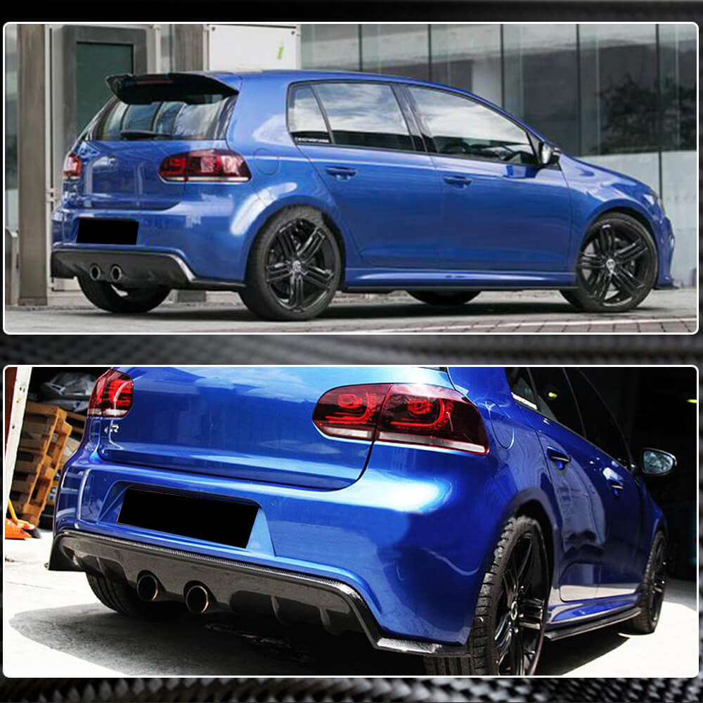 Volkswagen VW Golf 6 R R20 Carbon Fiber Rear Diffuser | Exterior Mods ...