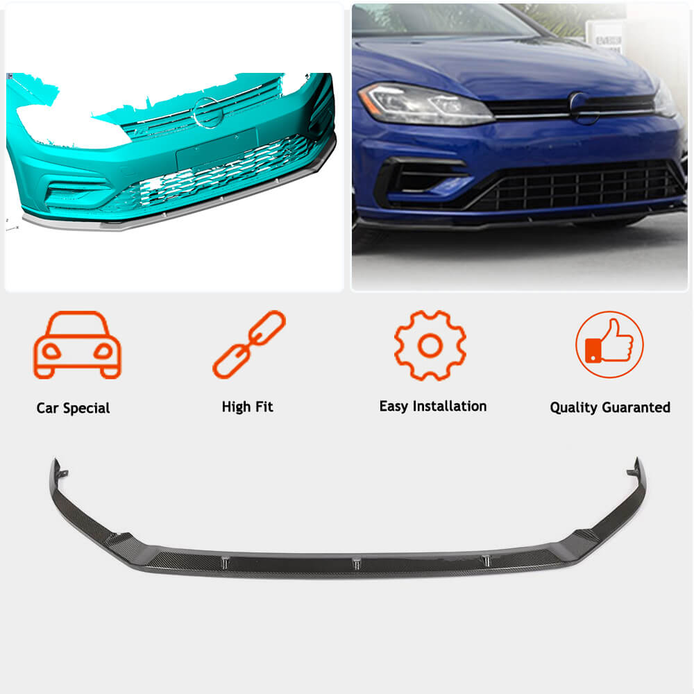 Volkswagen Golf MK7.5 R Rline Carbon Fiber Front Lip Spoiler | Factory