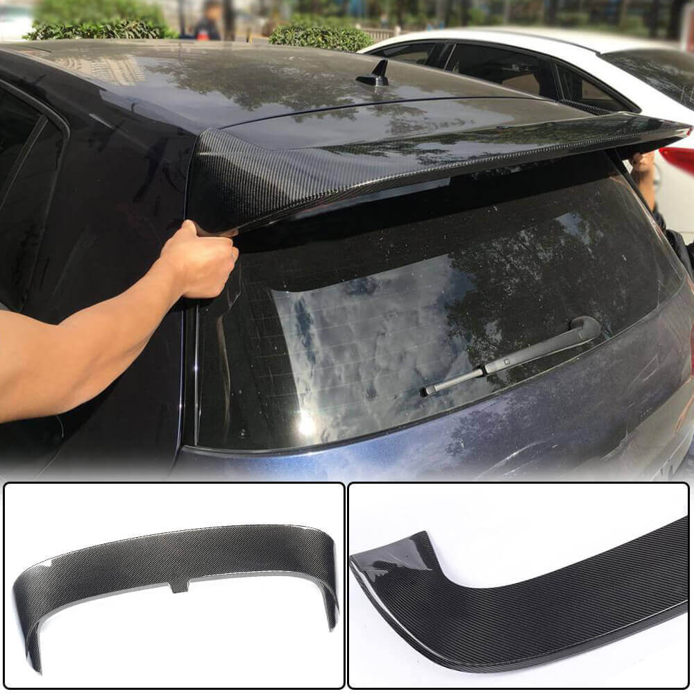 Volkswagen Golf 7 MK7 GTI R Carbon Fiber Rear Roof Spoiler Window Wing ...