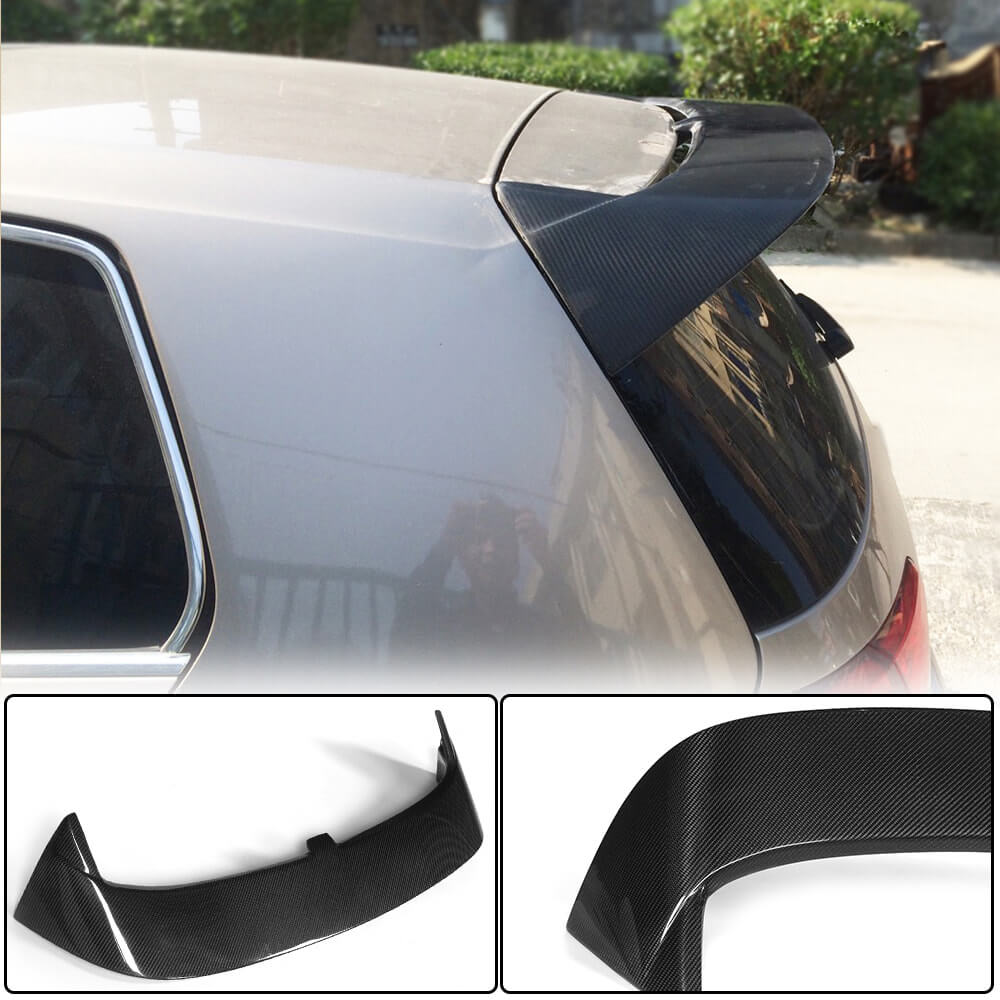 Volkswagen Golf 7 MK7 Rline Carbon Fiber Rear Roof Spoiler Window Wing