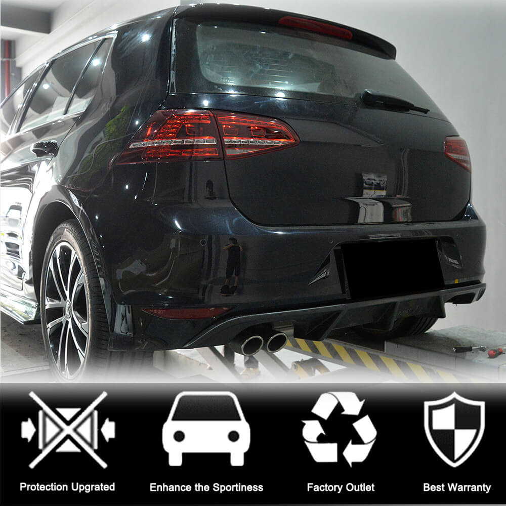 Volkswagen Golf 7 MK7 R Carbon Fiber Rear Diffuser Lip | Exterior Mods