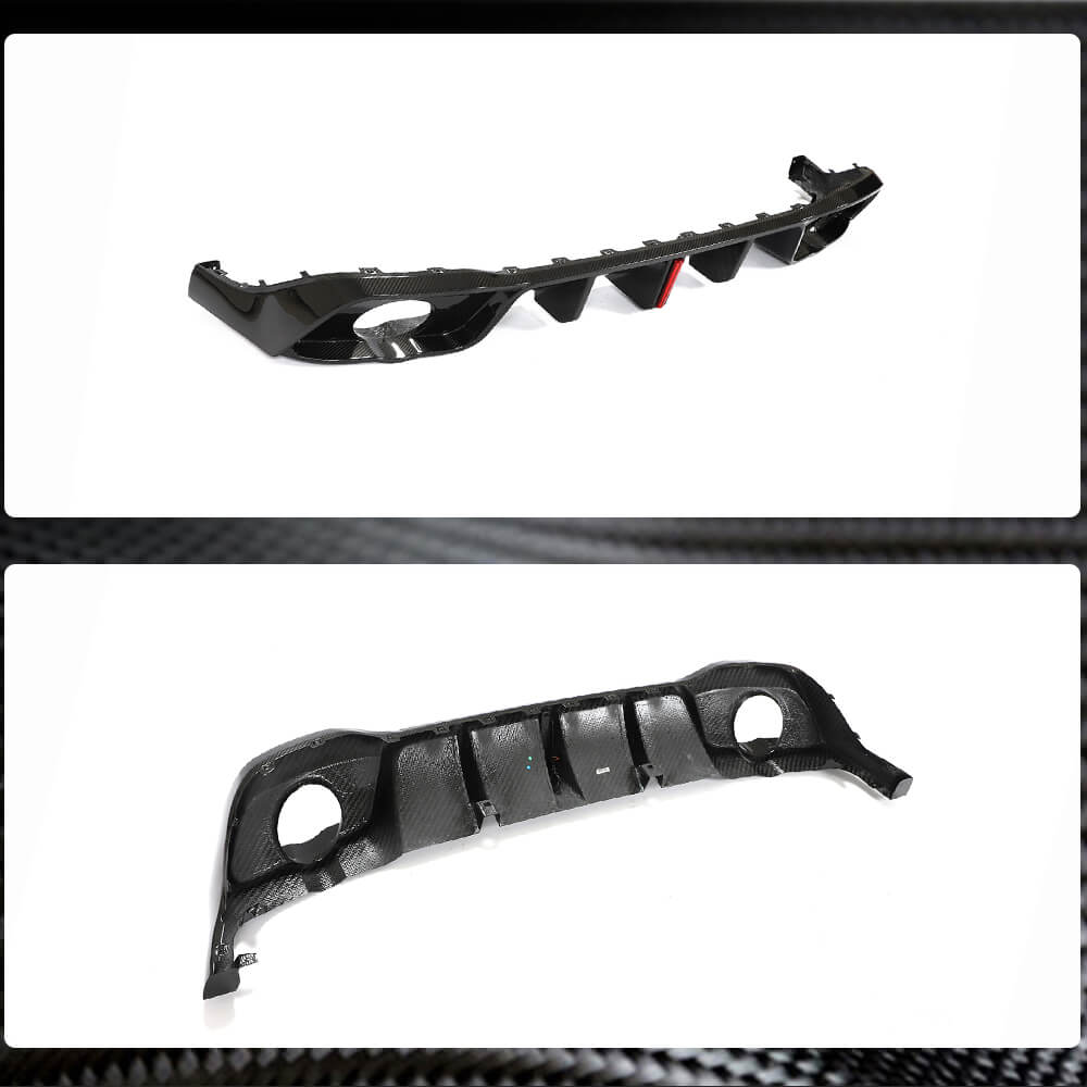 Volkswagen VW Golf 8 MK8 GTI Dry Carbon Fiber Rear Bumper Diffuser Lip